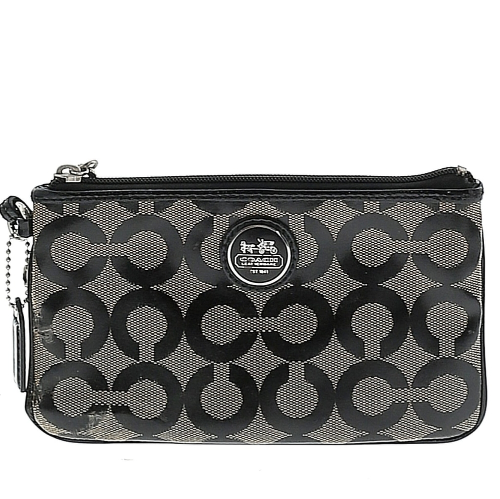 Coach Alex Black Op Art Coated Canvas Signature Mediu… - Gem